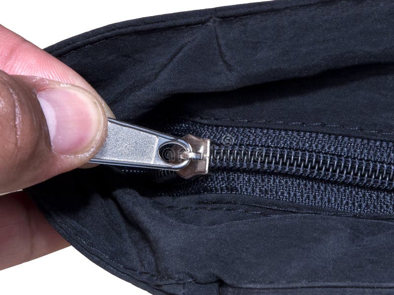 Zipper closing. stock image. Image of leather, fabric - 88665355