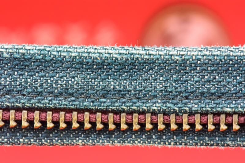 Zipper on the Denim Texture Stock Image - Image of garment, close: 87610493