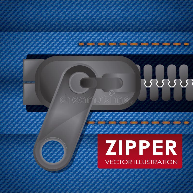 Zip Design. Zipper Icon. Clothing Concept Stock Vector - Illustration ...