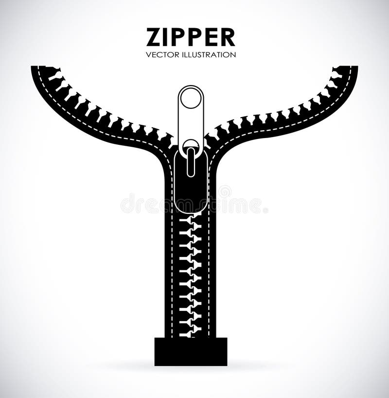 Zip Design. Zipper Icon. Clothing Concept Stock Vector - Illustration ...