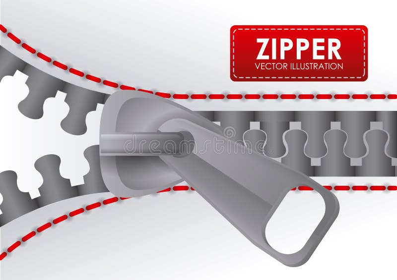 Zipper Design, Vector Illustration. Stock Vector - Illustration of ...