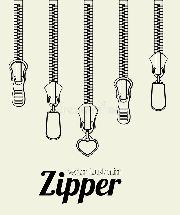 Zipper Design, Vector Illustration. Stock Vector - Illustration of ...