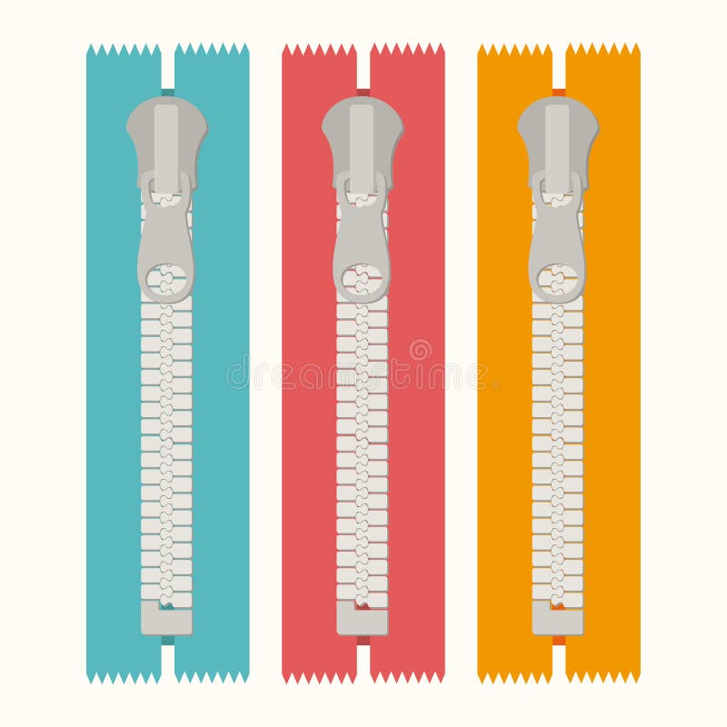 Zipper Design, Vector Illustration. Stock Vector - Illustration of ...