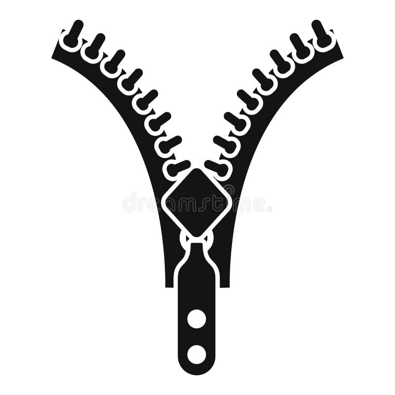 Apparel Zipper Icon, Simple Style Stock Vector - Illustration of ...