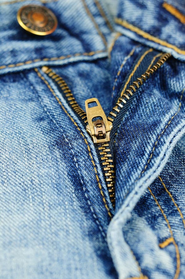 Zipper Denim Jeans Macro stock photo. Image of clothes - 542916