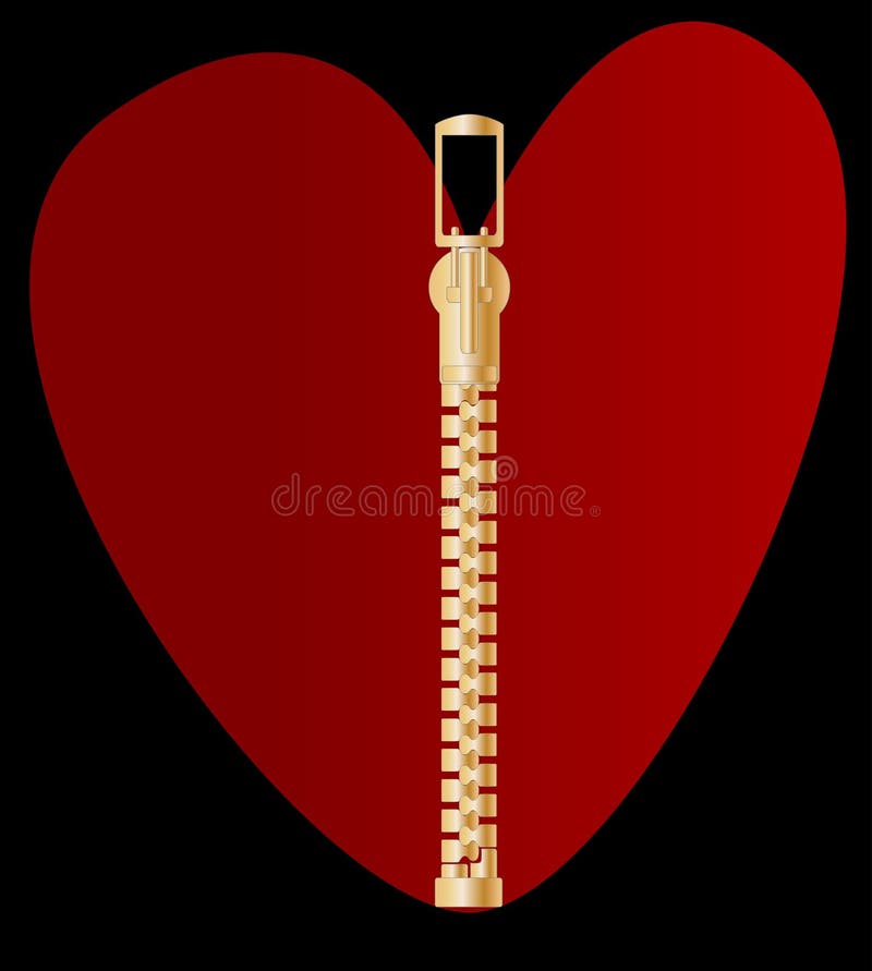 Zipper heart stock vector. Illustration of heart, backdrop - 7536888