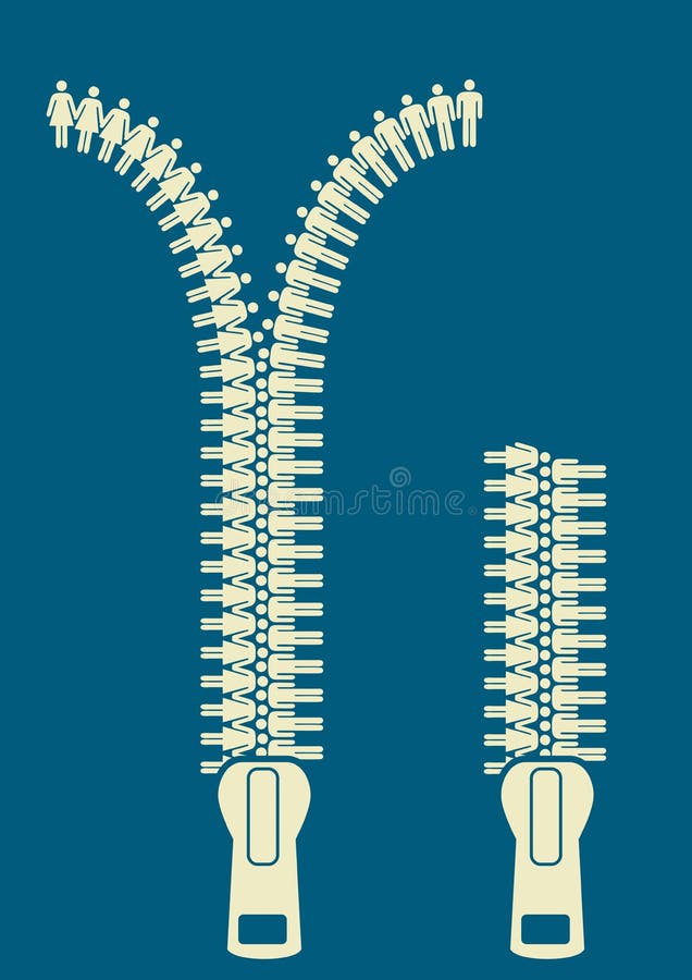 Zipper humano ilustração do vetor. Ilustração de conectar - 22640778