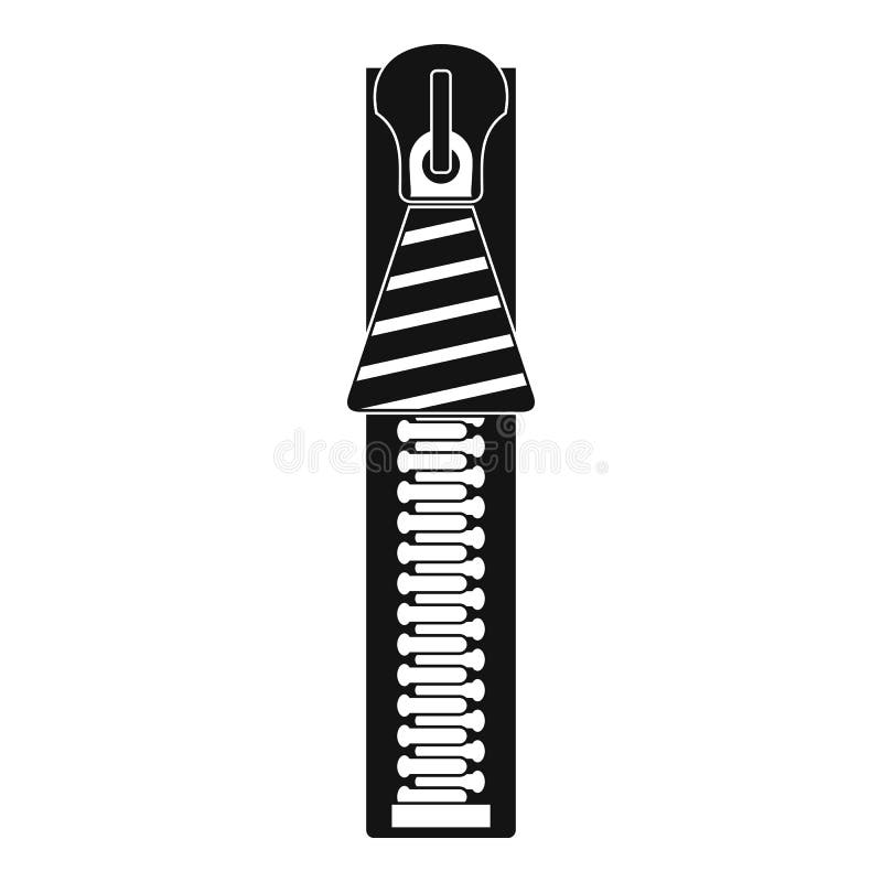 Zipper icon, simple style stock vector. Illustration of simple - 110478838