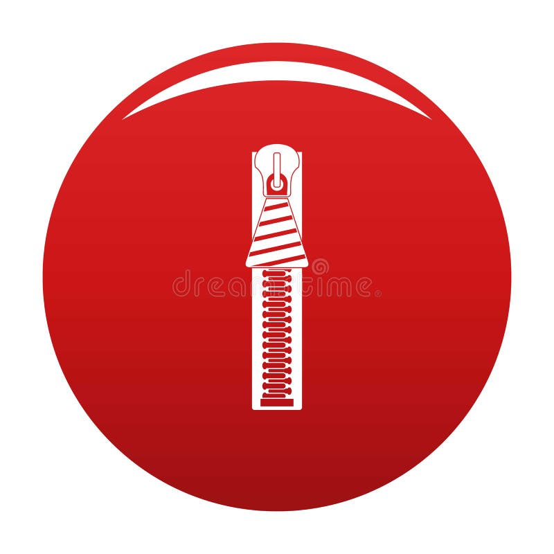 Zipper icon vector red stock vector. Illustration of metal - 154495030