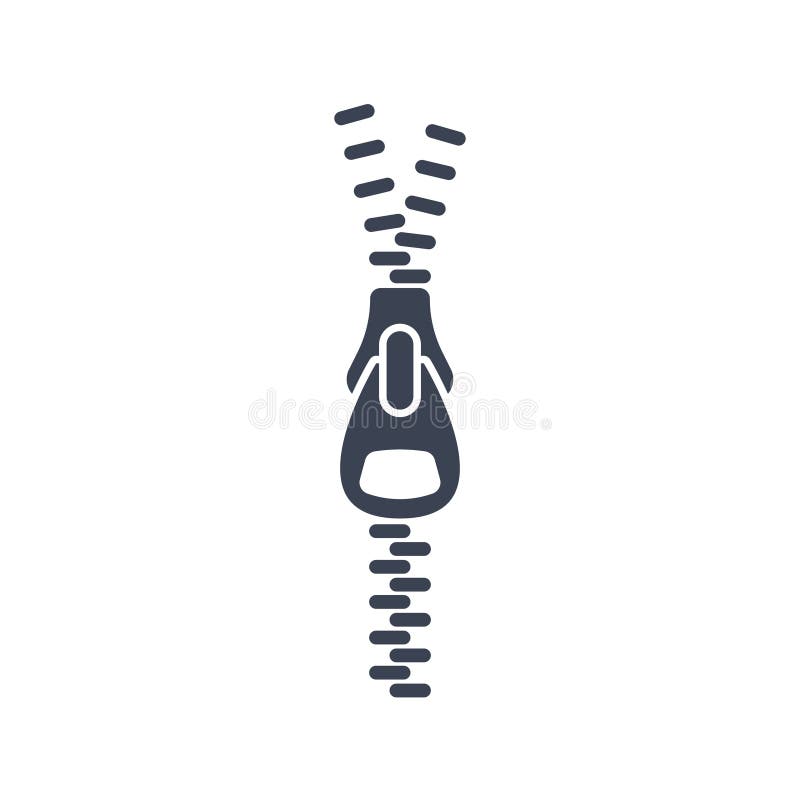 Zipper Icon. Vector Symbol on White Background Stock Vector ...