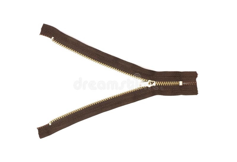 Zipper Isolated stock photo. Image of metal, fastening - 24506300