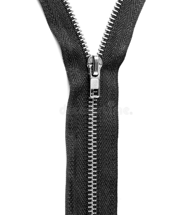 Zipper Isolated on White Background Stock Image - Image of background ...
