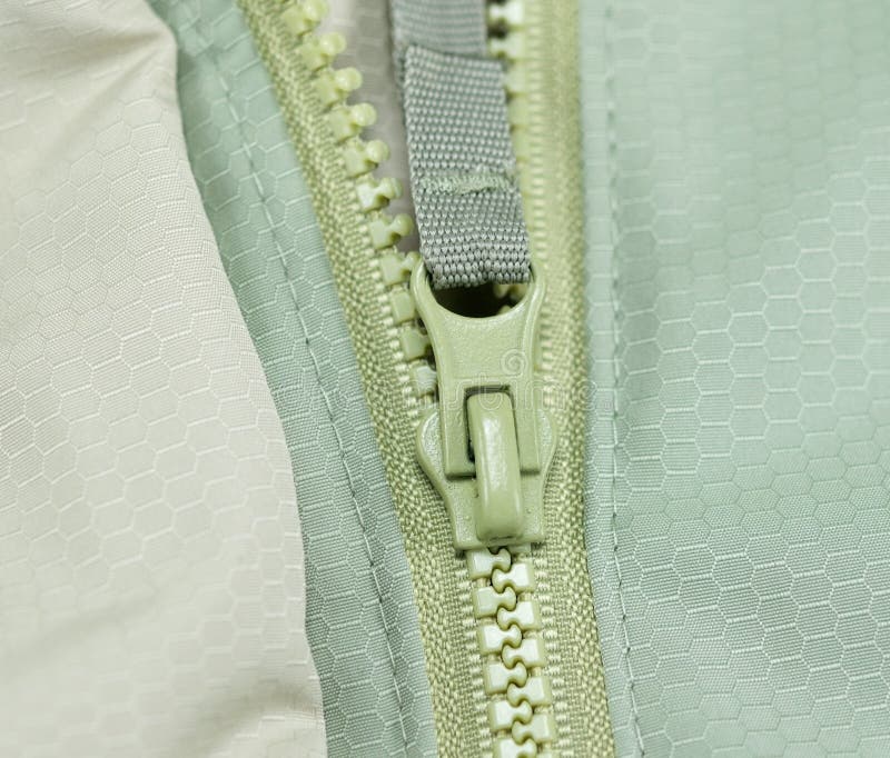 Zipper on the jacket stock photo. Image of canvas, concept - 80876786