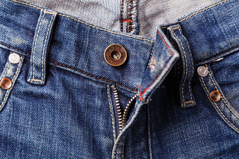 A zipper on jeans stock photo. Image of male, denim, back - 95430186