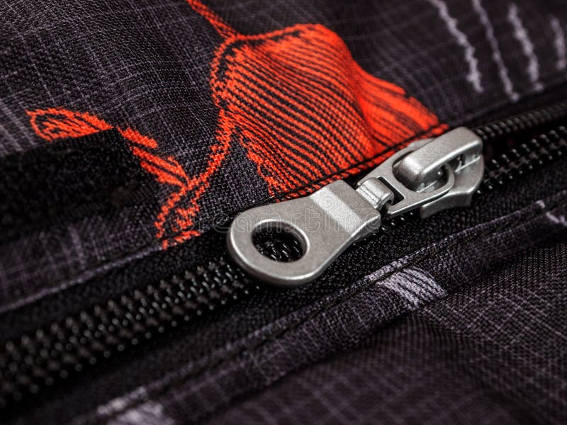 Zipper Lock, Macro, Selective Focus, Slider Device and Plastic Teeth ...