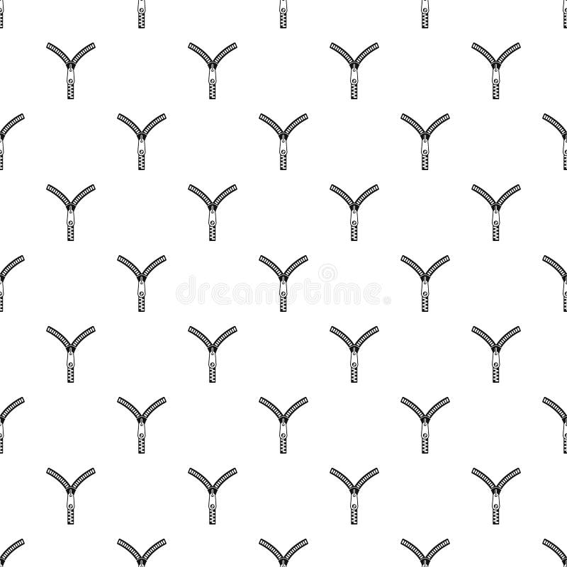 Zipper with Lock Pattern Vector Stock Vector - Illustration of plastic ...