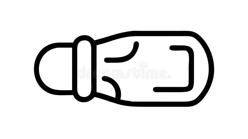Zipper Pull Fastener Outline Minimal Line Art Drawing, Vector Design ...