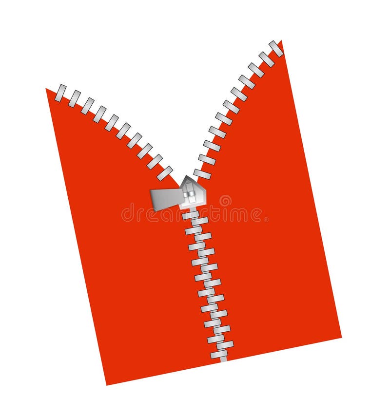 Zipper revealing stock illustration. Illustration of clearance - 76133457