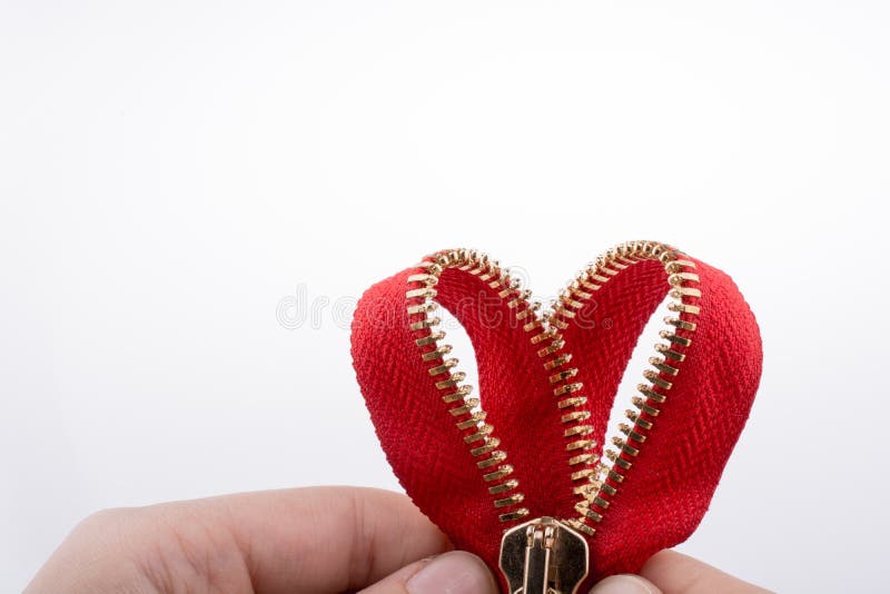 Zipper in the Shape of a Heart Stock Photo - Image of lock, concept ...