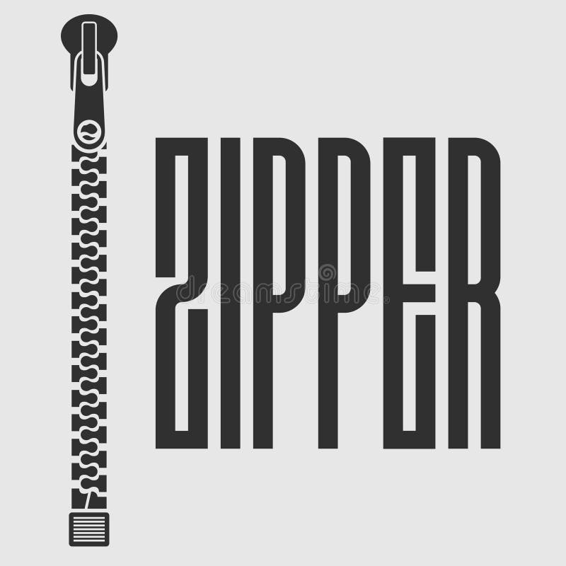 Zipper Silhouette Isolated. Vector Illustration Stock Vector ...