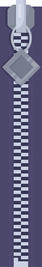 Zipper with Slider stock vector. Illustration of zipper - 287303786