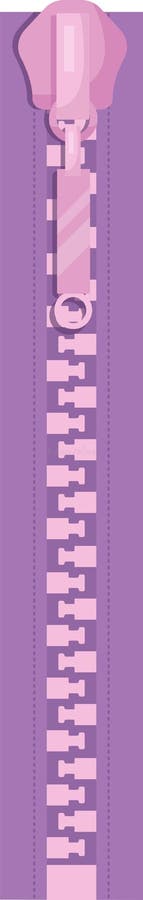 Zipper with Slider stock vector. Illustration of design - 287304273