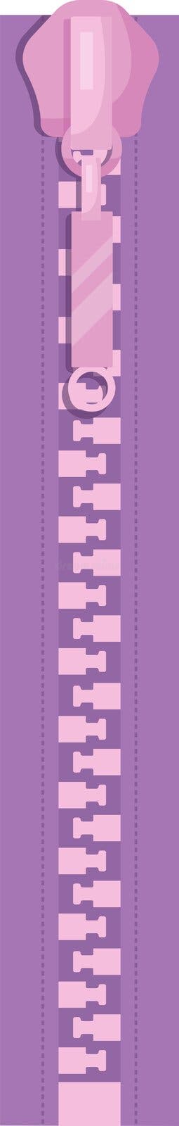 Zipper with Slider stock vector. Illustration of design - 287304273
