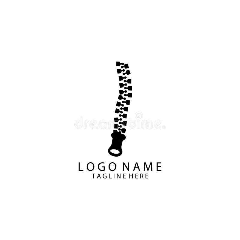 Zipper Spine Logo Design Vector Stock Vector - Illustration of ...