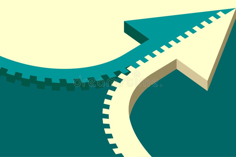 Zipper Style Arrow Merger Related To Teamwork or Unity Stock Vector ...