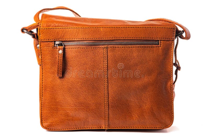 Zipper on a Stylish Brown Leather Bag Stock Image - Image of culture ...