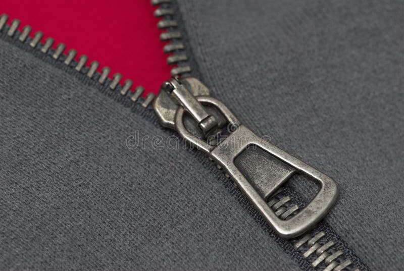 Zipper thread and textile stock photo. Image of gray, fully - 9515168