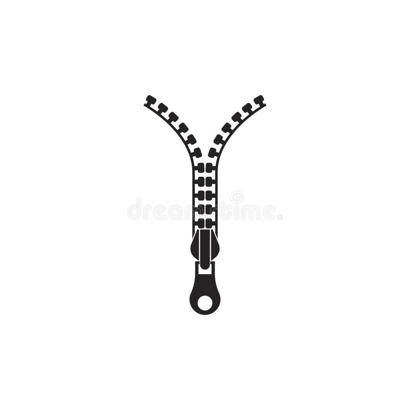 Zipper vector icon stock vector. Illustration of black - 257188467
