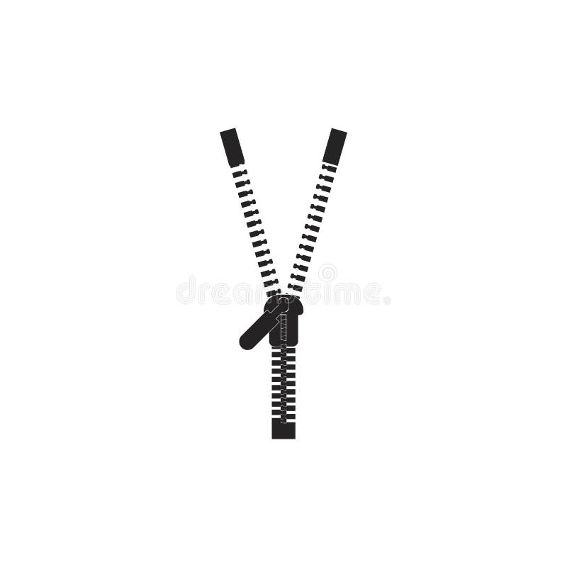 Zipper vector icon stock vector. Illustration of attached - 243655365