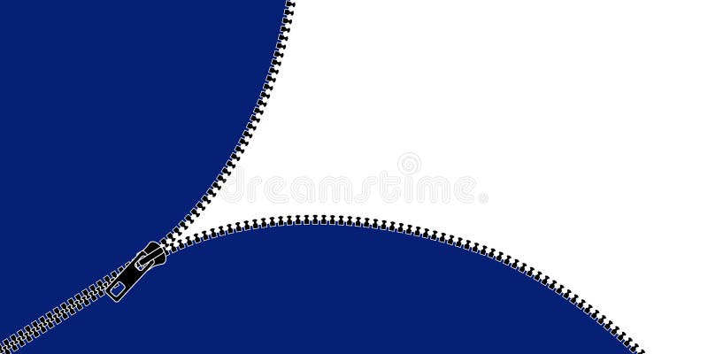 Zipper Vector Illustration with Metal Teeth and Plastic Puller ...