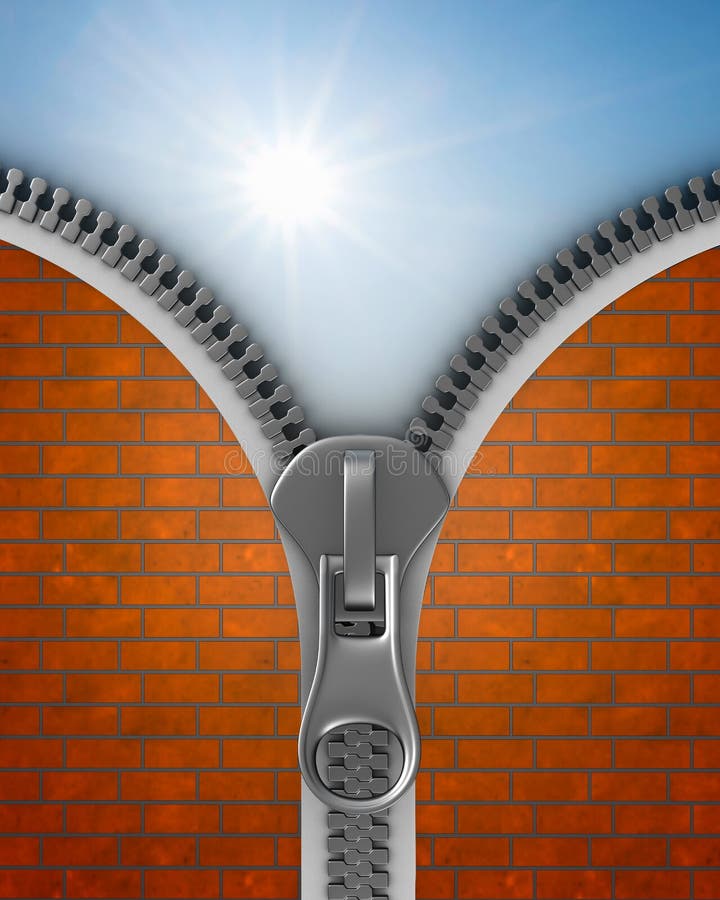 Zipper on white background stock illustration. Illustration of ...