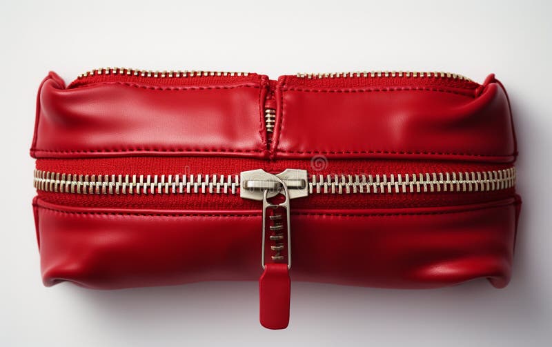 Zipper White Background Red Stock Image - Image of composition, decor ...