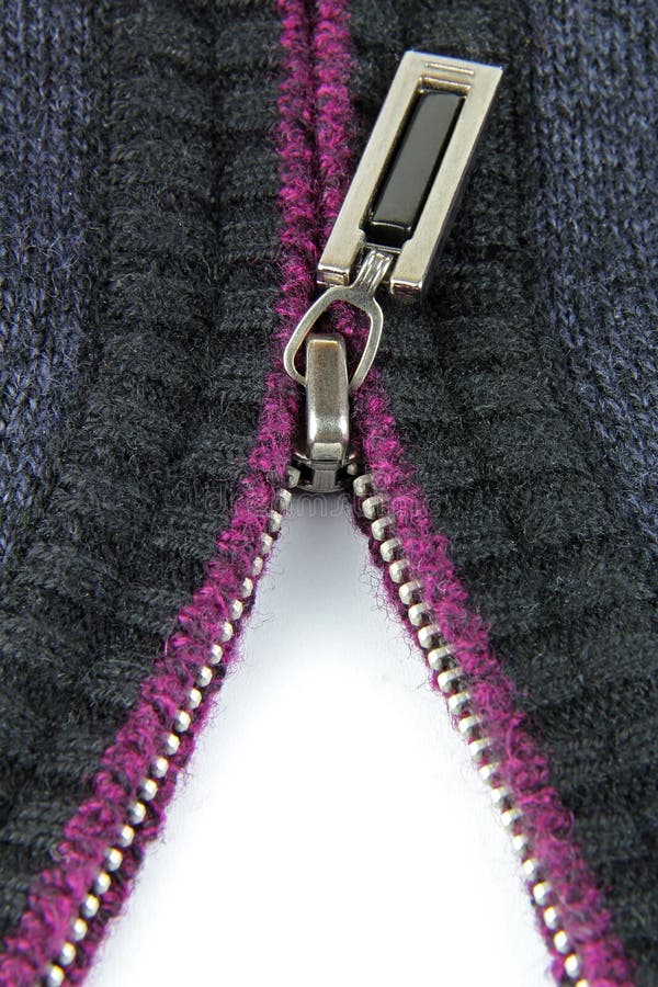 Zipper on woolen clothes stock image. Image of woolen - 36174677