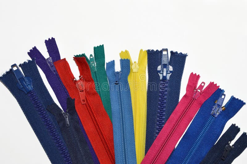 Zippers for Clothes, Different Colors. Material for Sewing and ...