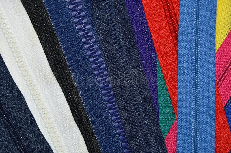 Zippers for Clothes, Different Colors. Material for Sewing and ...
