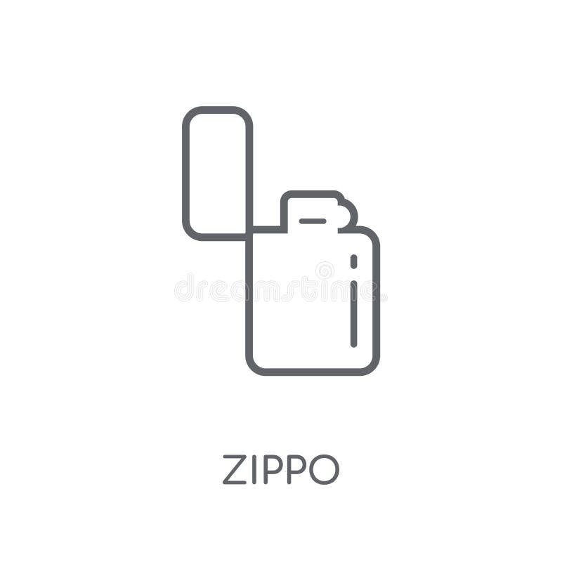 Zippo Linear Icon. Modern Outline Zippo Logo Concept on White Ba ...