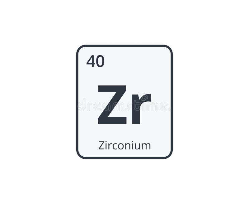 Zirconium Element Symbol. Graphic for Science Designs Stock Vector ...