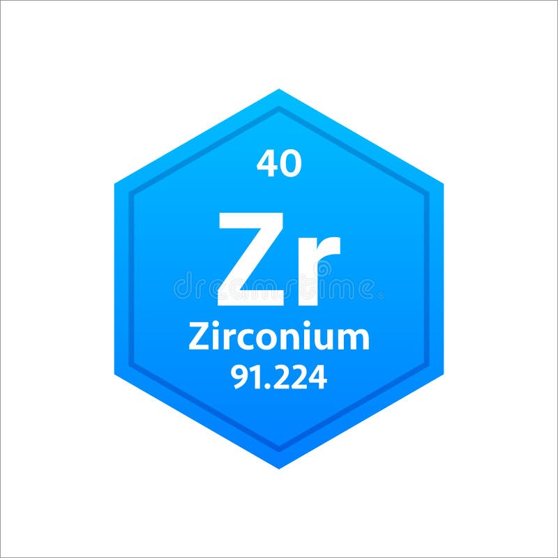 Zirconium Symbol. Chemical Element of the Periodic Table Stock Vector ...