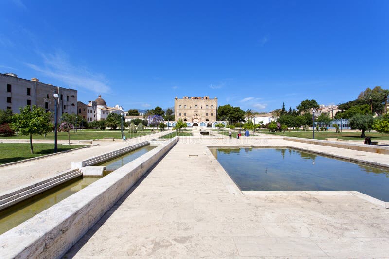 Zisa Arabic Palace, Palermo Stock Photo - Image of tradition, legendary ...
