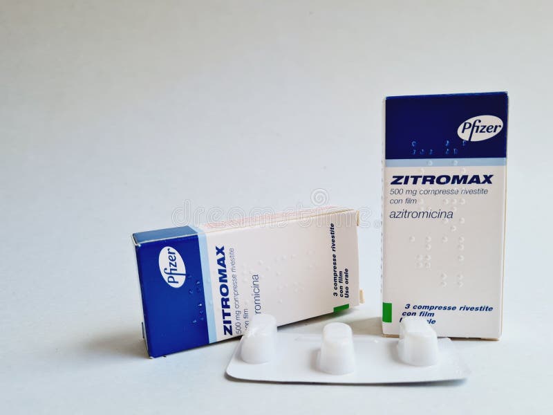 Zithromax Antibiotic of Pfizer Isolated on the White Background ...