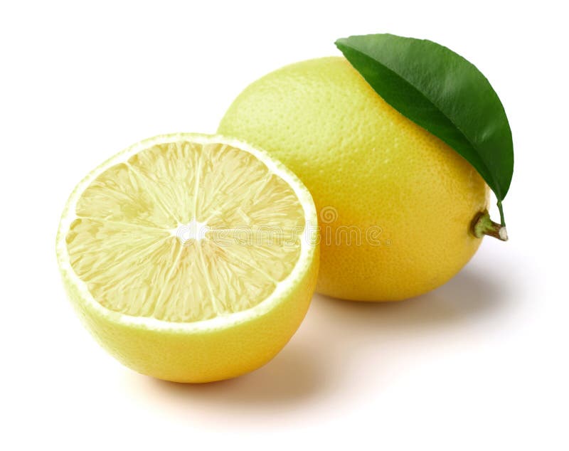 Zitrone mit Scheibe stockfoto. Bild von frucht, gelb - 36901428