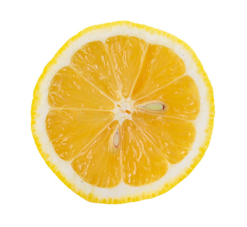 Zitronenscheibe Auf Weißem Hintergrund Stockbild - Bild von vitamin ...