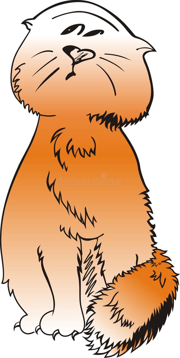 Zittende grafische kat vector illustratie. Illustration of grafisch ...