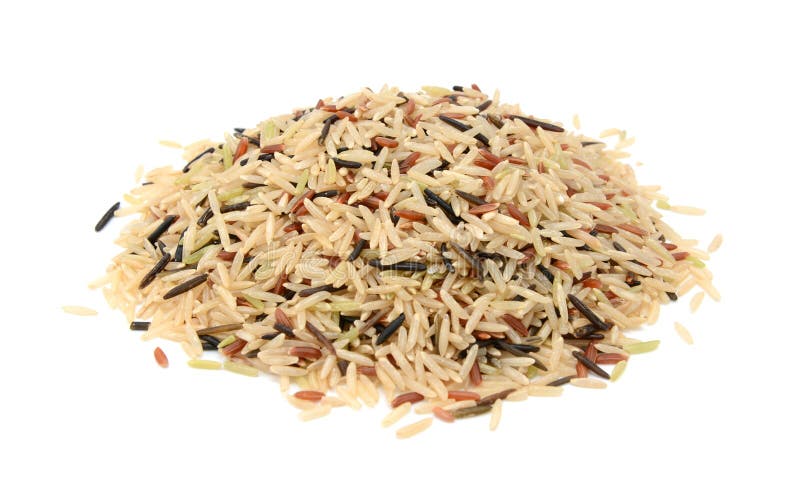 Zizanie, Grains Basmati Et Rouges Bruns De Camargue Image stock - Image ...
