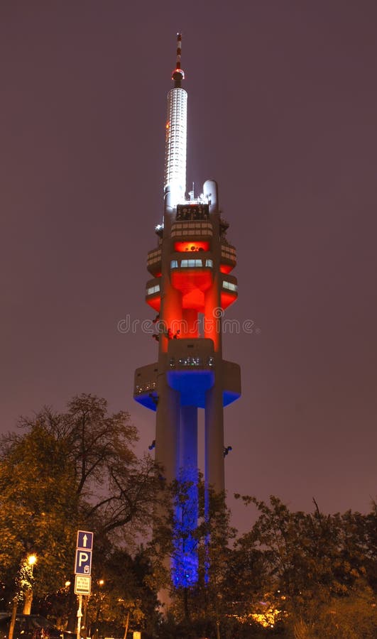 Nagoya TV Tower. stock photo. Image of frequency, view - 93844450