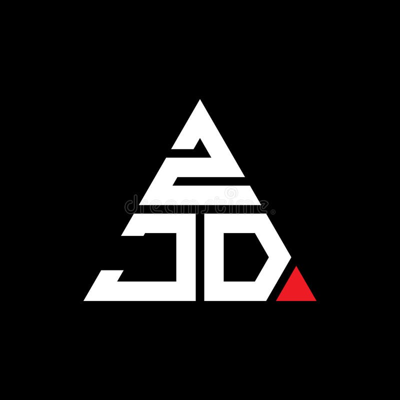 ZJD Triangle Letter Logo Design with Triangle Shape. ZJD Triangle Logo ...